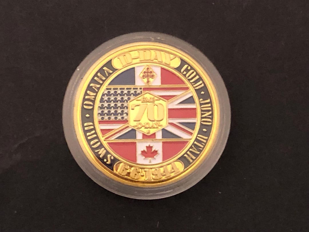 D-day 70th Anniversary Gold Plated Coin: June 6, 1944 - Etsy