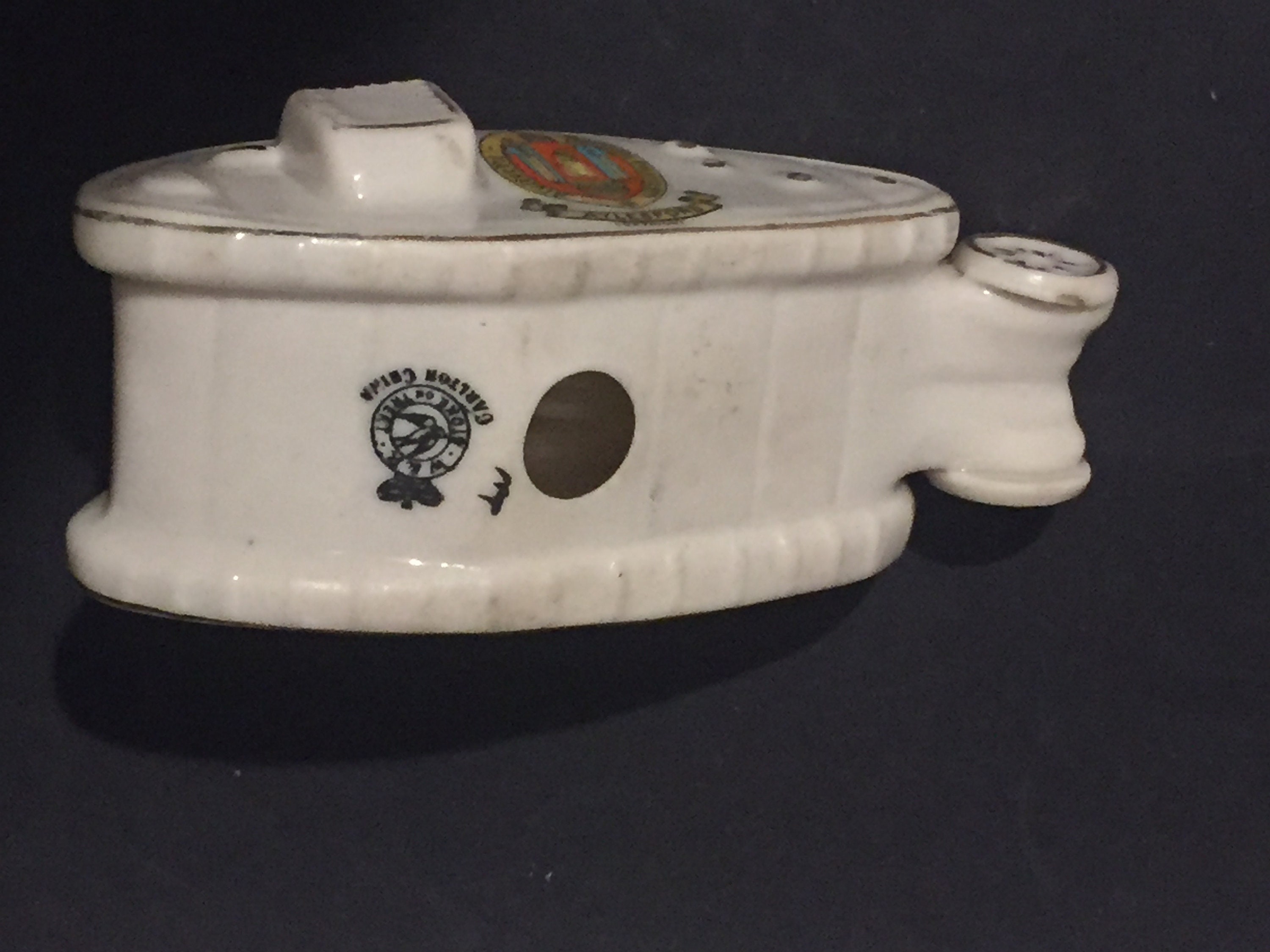 Carlton China Crested Ware Porcelain WW1 Tank With "creme -de -menthe ...