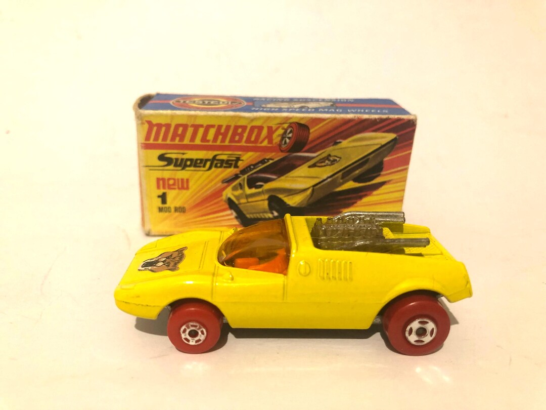 Matchbox Superfast #1 Mod Rod With Rarer Red Wheels -boxed Made in 1971 ...