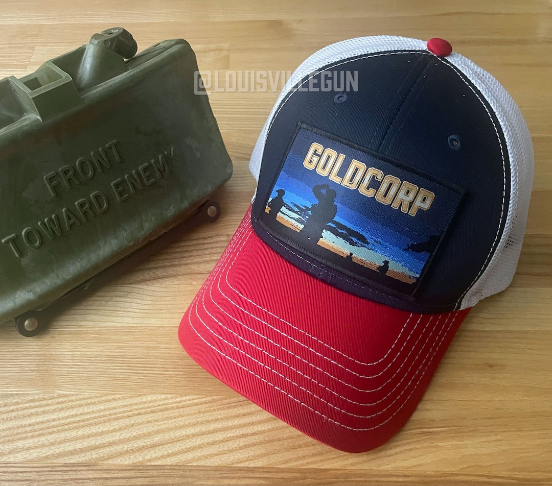 GOLDCORP Sunset Trucker Hat - Red, White & Blue - Etsy