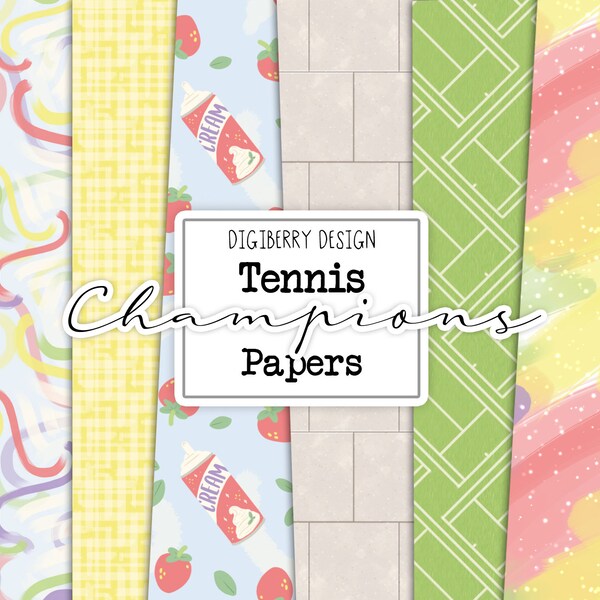 Tennis Digital Paper - Etsy