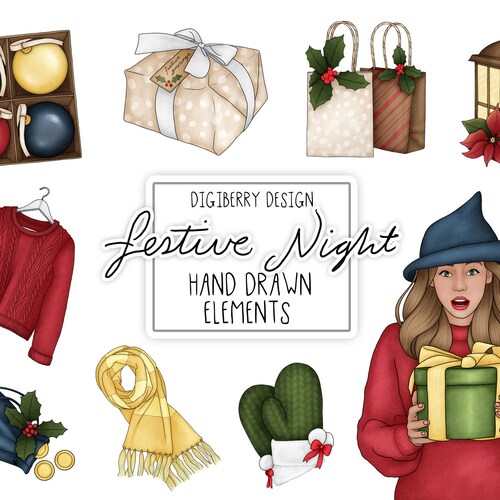 New Year Clipart Valentine Clip Art Party Graphics Festive - Etsy