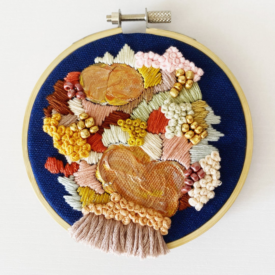 Embroidery Abstract Art Hand Embroidery Wall Art 3D - Etsy UK