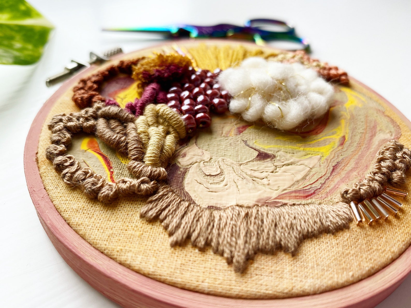 Embroidery Abstract Art Hand Embroidery Wall Art 3D - Etsy UK