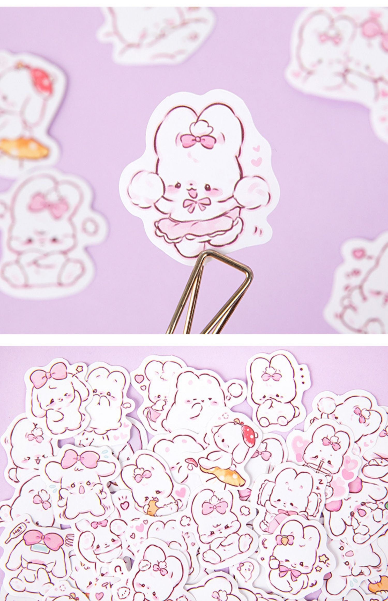 45pcs Pupu Rabbits Stickers Album Decorative Stickers - Etsy Australia