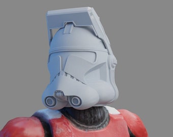 1:12/18/6 Scale Phase 1 Clone Trooper Helmet With Rangefinder Unpainted ...