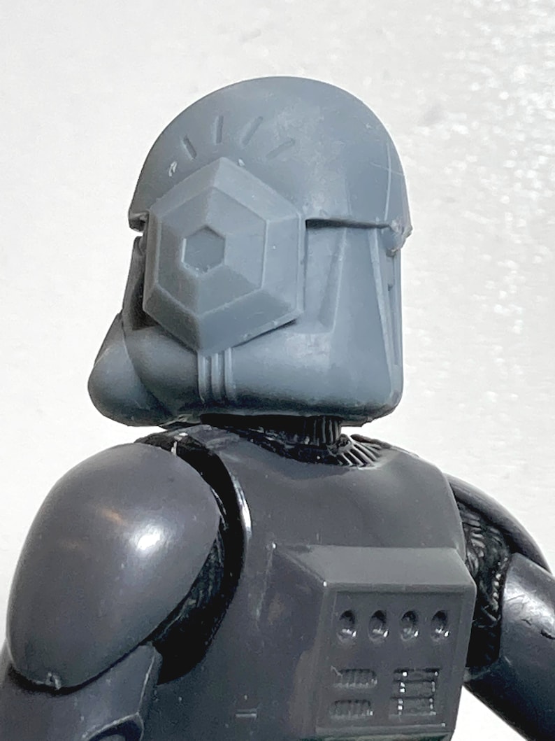 3D Printed P2 Stealth Ops Clone Trooper Helmet: Black Series (1/12 - 1/ ...