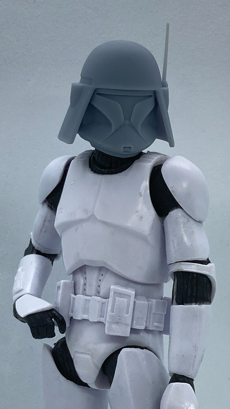 1/12 - P1 Clone Trooper Reinforced Helmet Black Series 3D Printed - Etsy