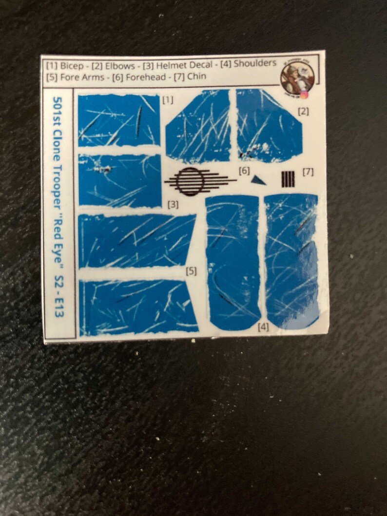 1/12 Clone Trooper red Eye Decal Sheet Star Wars - Etsy