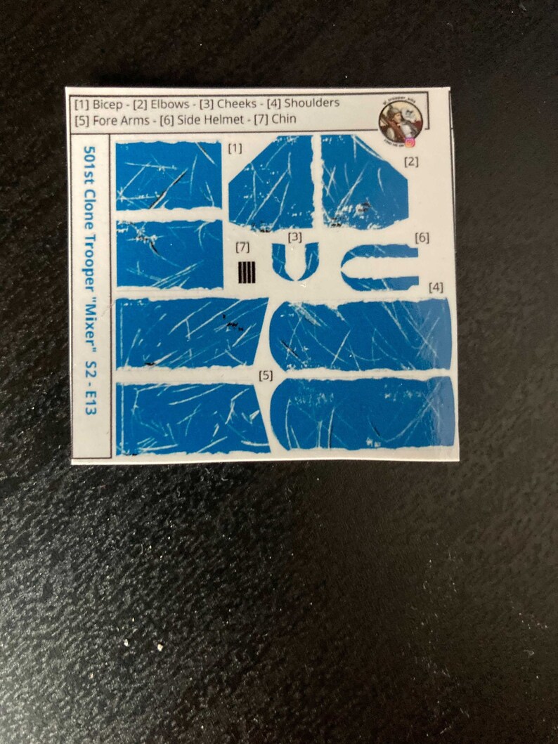 1/12 Clone Trooper mixer Decal Sheet Star Wars | Etsy