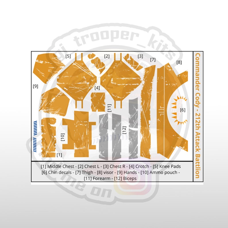1/12 - Commander Cody - P1 + P2 Waterslide Decal Sheet - Etsy