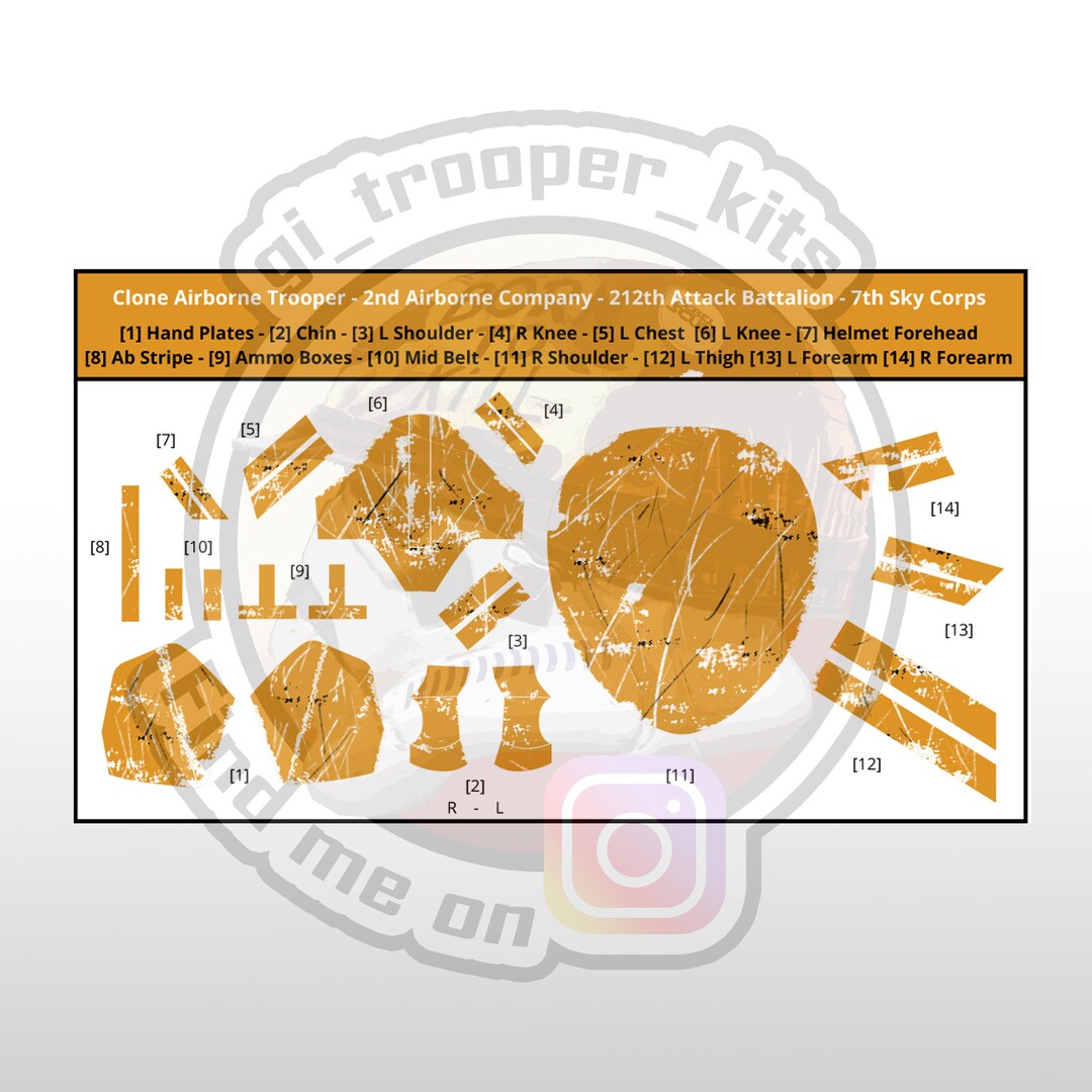 1/12 - 212th Airborne Trooper Waterslide Decals - Etsy UK