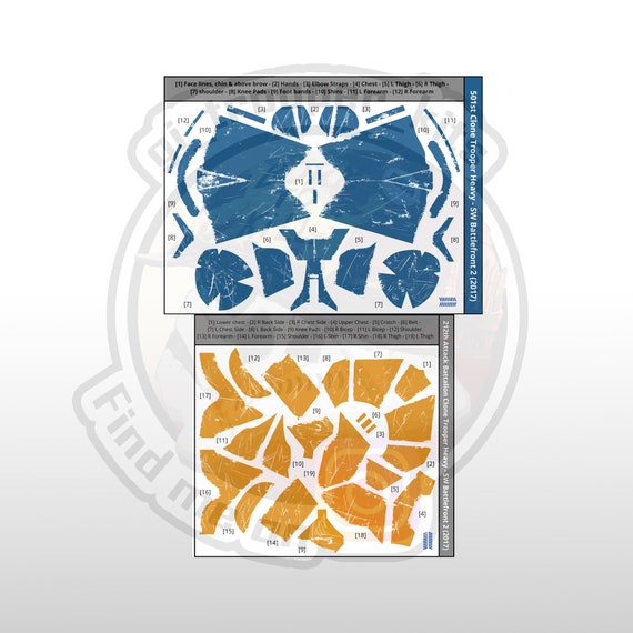 1/12 Battlefront 2 Heavy Waterslide Decal Sheets - Etsy