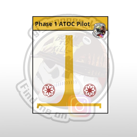 1/12 Animated Clone Pilot Phase 1 Helmet Waterslide Decal - Etsy