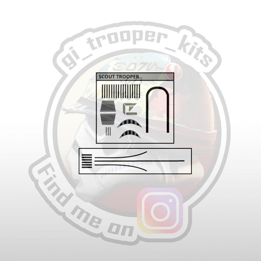 1/12 - Scout Trooper Decal Sheet Th Helmet - Etsy