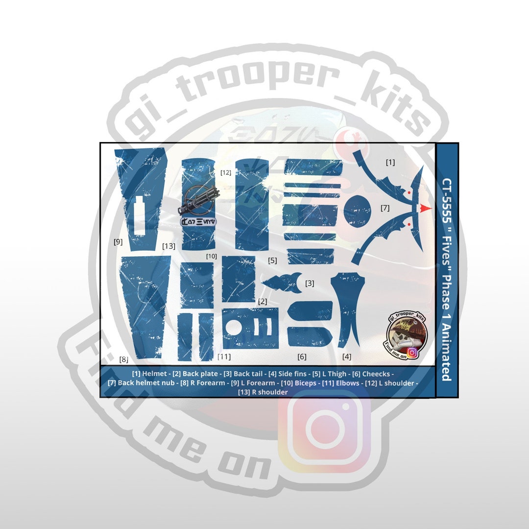 1/12 - Fives CT-5555 P1 'animated' Figure Waterslide Decal Kit - Etsy
