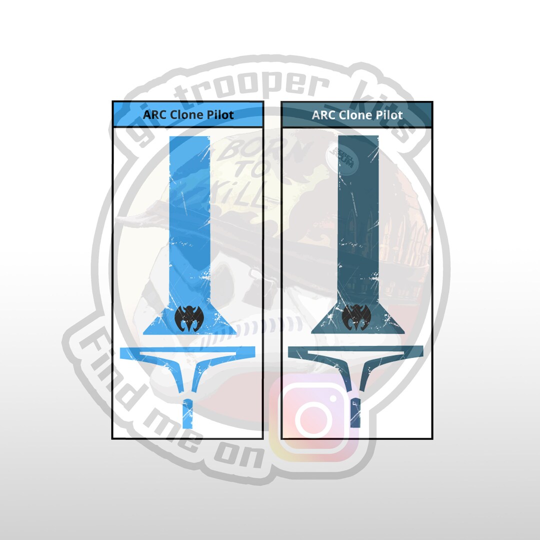 1/12 - ARC Pilot Phase 1 Helmet Waterslide Decal - Etsy