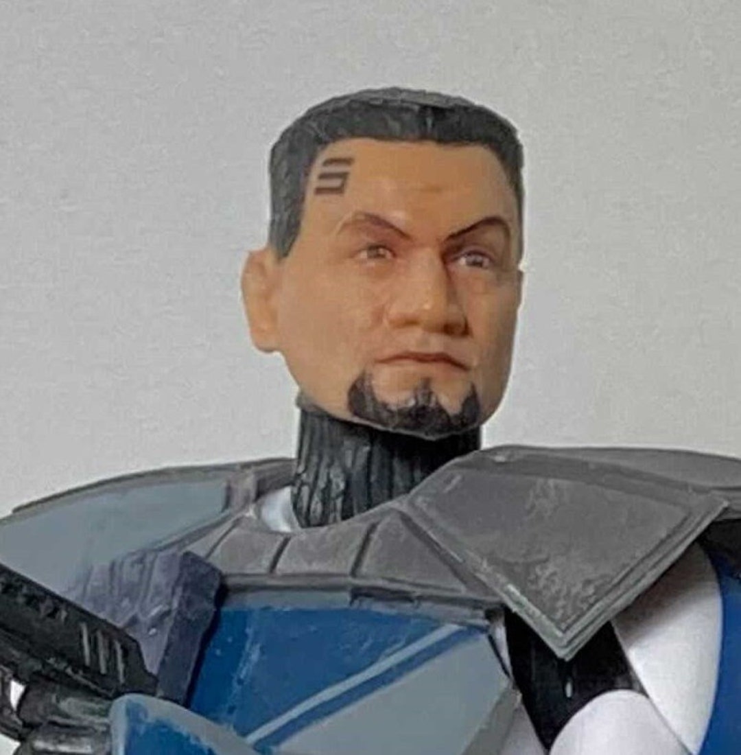 1/12 Fives Tattoo & Goatee Water Slide Decal for Star Wars Black Series ...