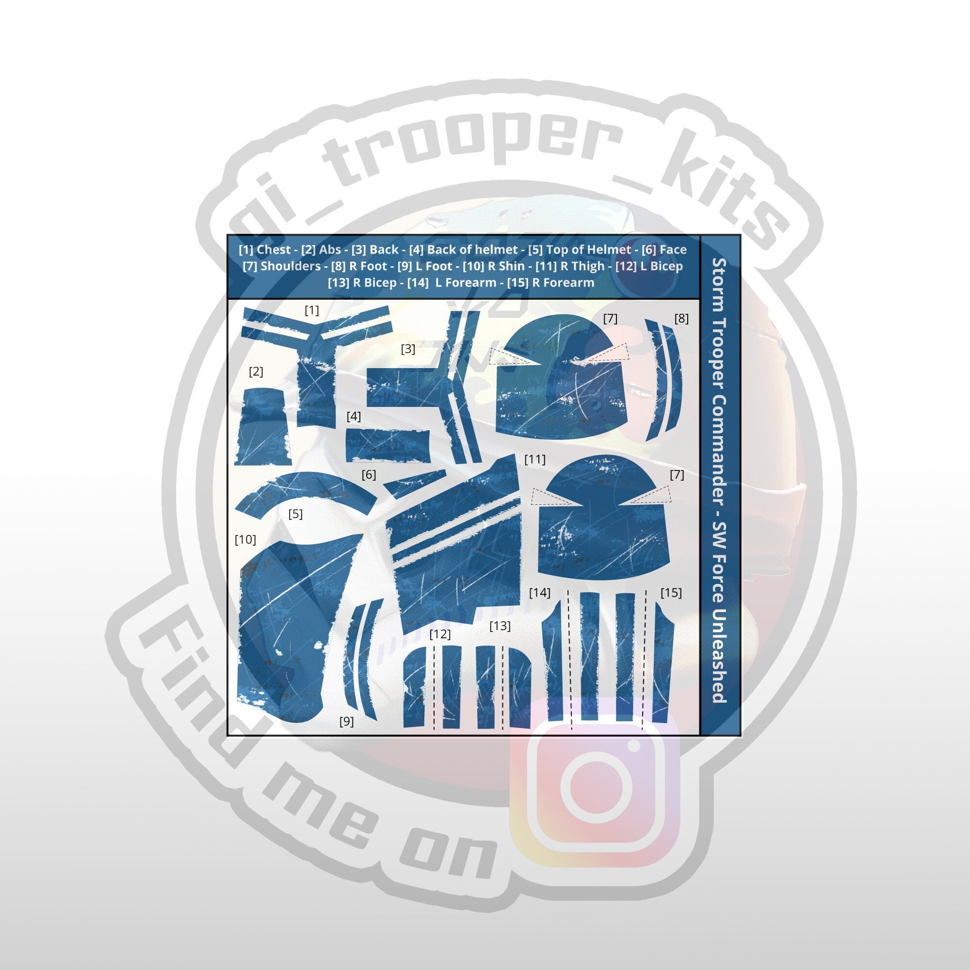 1/12 Stormtrooper Commander Waterslide Decals Force - Etsy