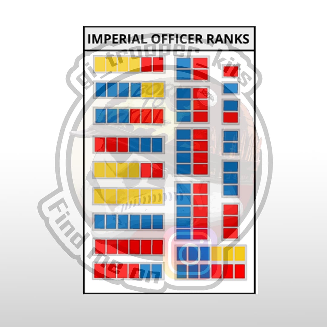 1/12 - Imperial Officer Ranks Waterslide Decal - Etsy