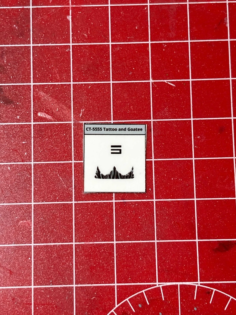 1/12 Fives Tattoo & Goatee Water Slide Decal for Star | Etsy