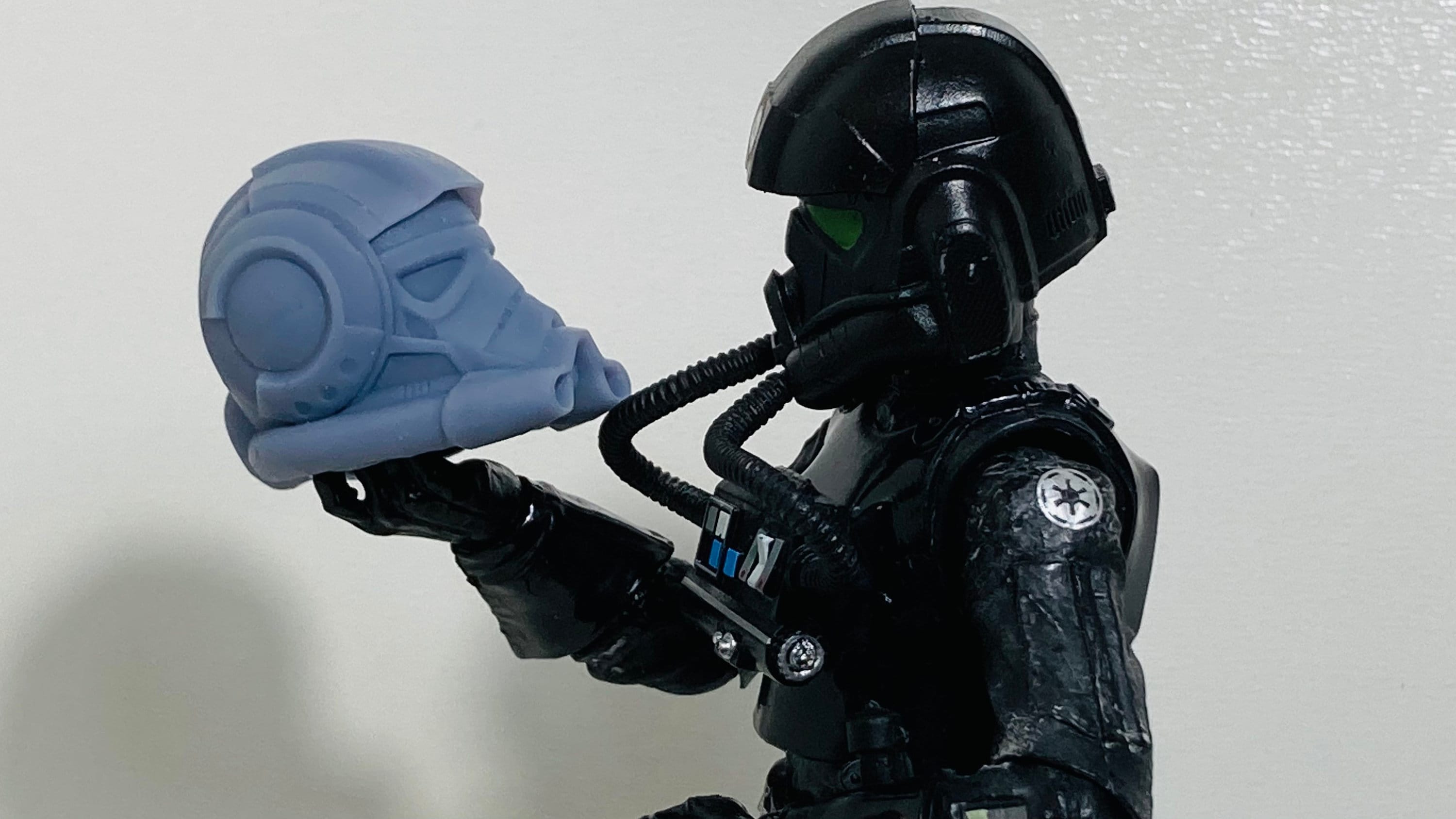 Action Figures 1/12 STAR WARS Squadrons Cold Helmet TIE pilot Black ...