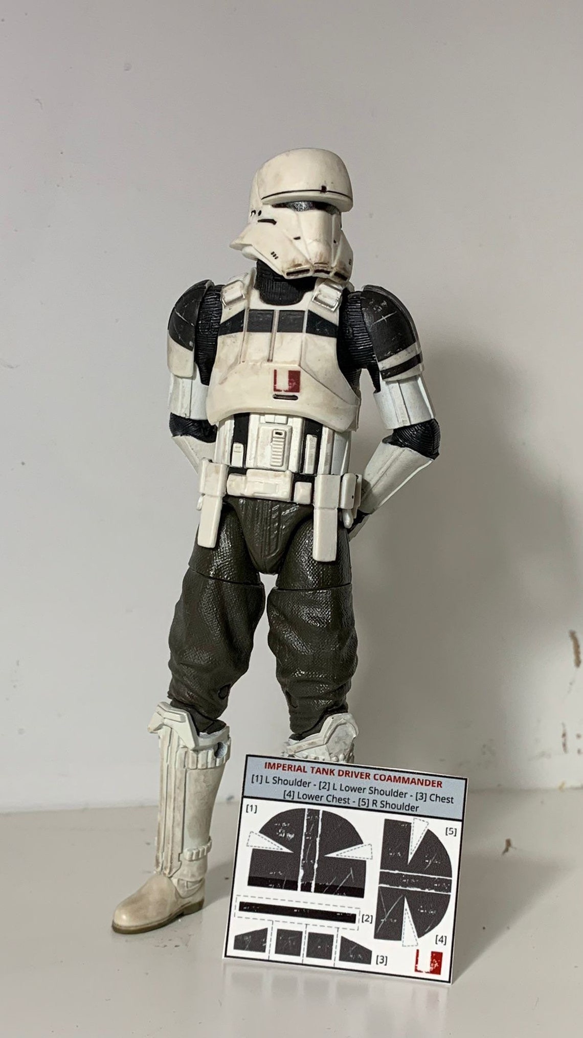 1/12 - Imperial Tank Commander Decal Sheet Star Wars Black Series ...