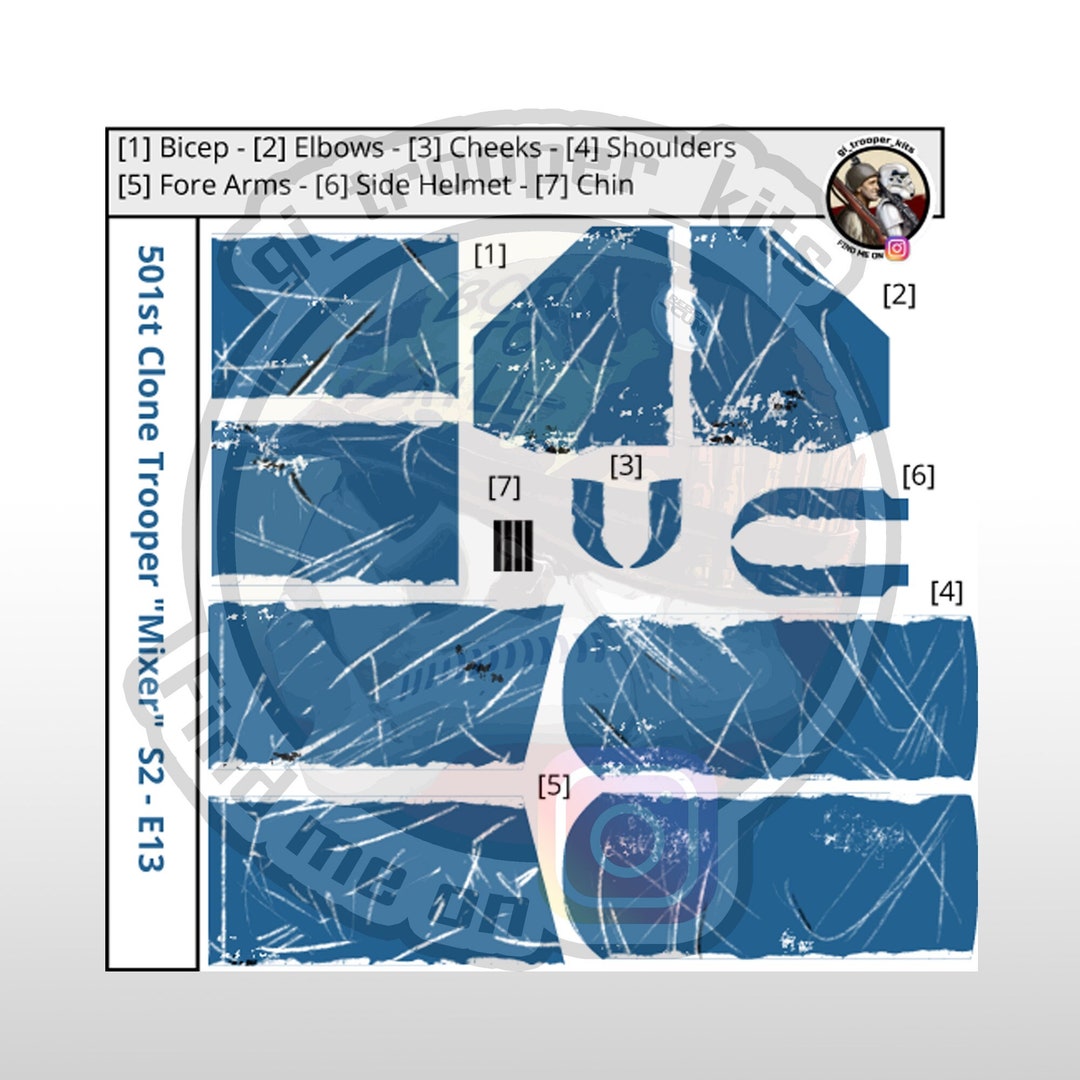 1/12 - Clone Trooper "mixer" Decal Sheet Star Wars Black Series - Etsy