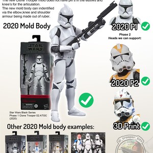 1/12 - Sergeant Kano Decal Sheet Star Wars Black Series Clone Trooper ...