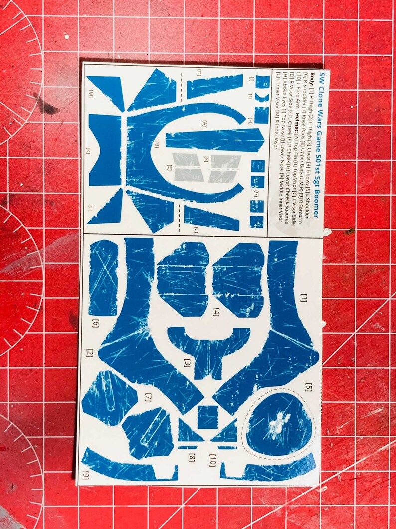 1/12 - 501st Sgt 'boomer' Clone Trooper Waterslide Decal Sheet Th - Etsy