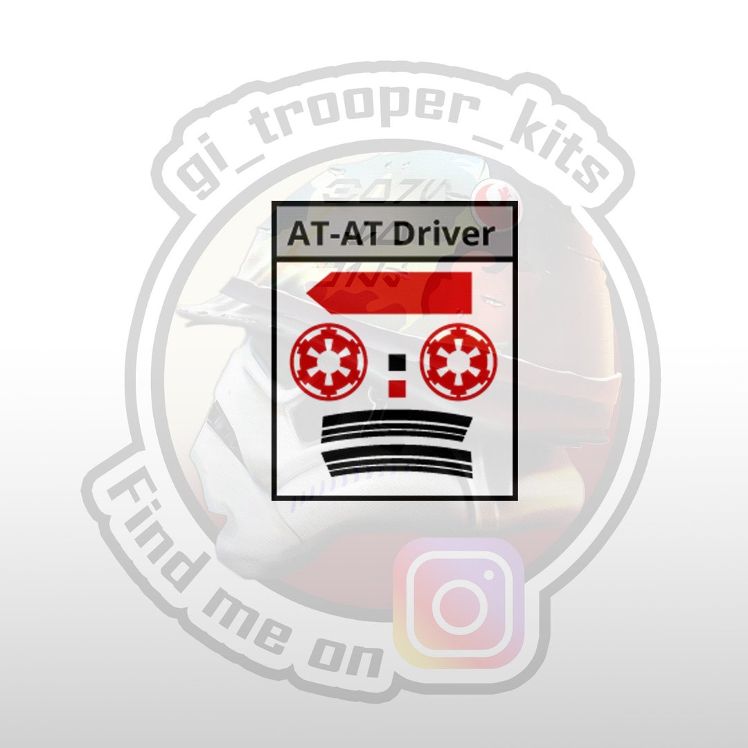 1/12 - AT-AT Driver Helmet Decals for Black Series Figure - Etsy