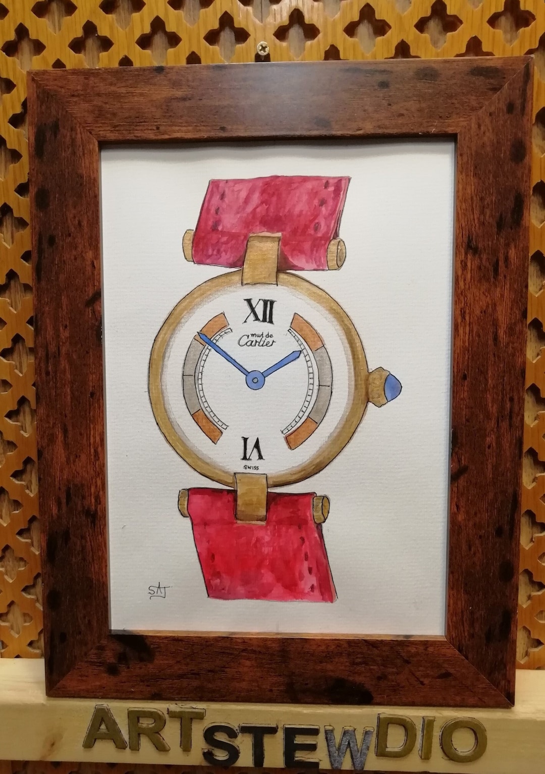 Cartier Must De Vermeil - Original Water Colour - Etsy