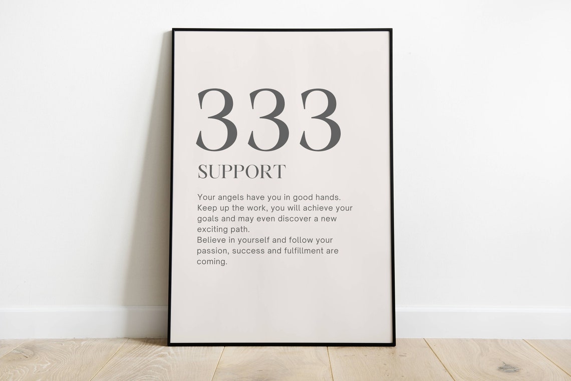 333 Angel Number - Printable Digital Art Print - Etsy