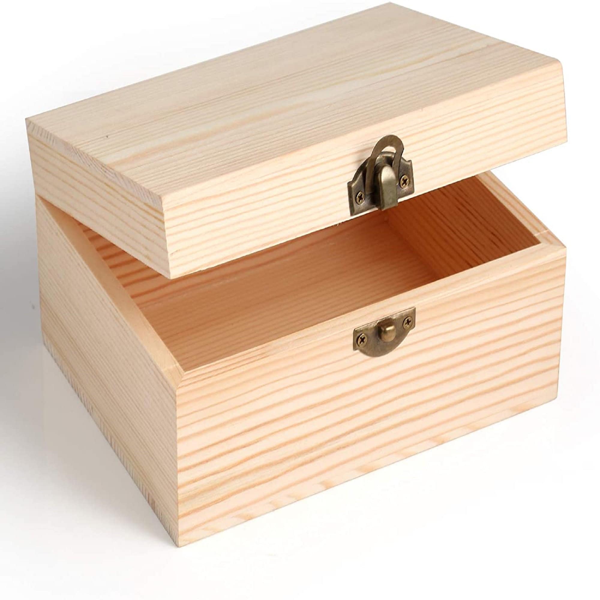 Wooden Chest Box-small Wooden Box, 6.7 X 5.1 X 3.1 Inch Natural Pine ...