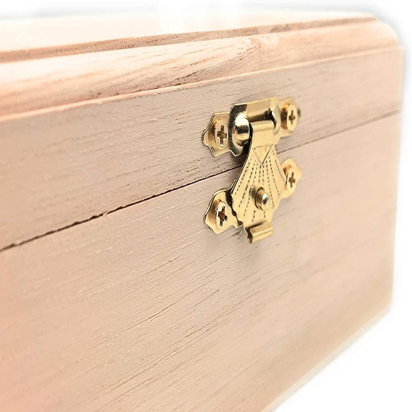 Wooden Chest-natural 12 Piece Rectangle Unfinished Wood Box DIY Craft ...