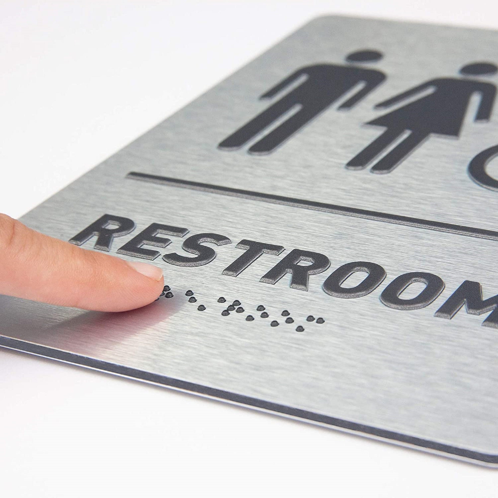 Unisex Restroom Sign Bathroom Sign, Wheelchair Accessible, Raised Icons ...