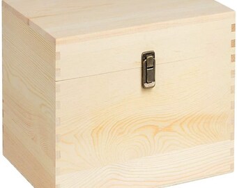 Unfinished Wood Box Large - Etsy