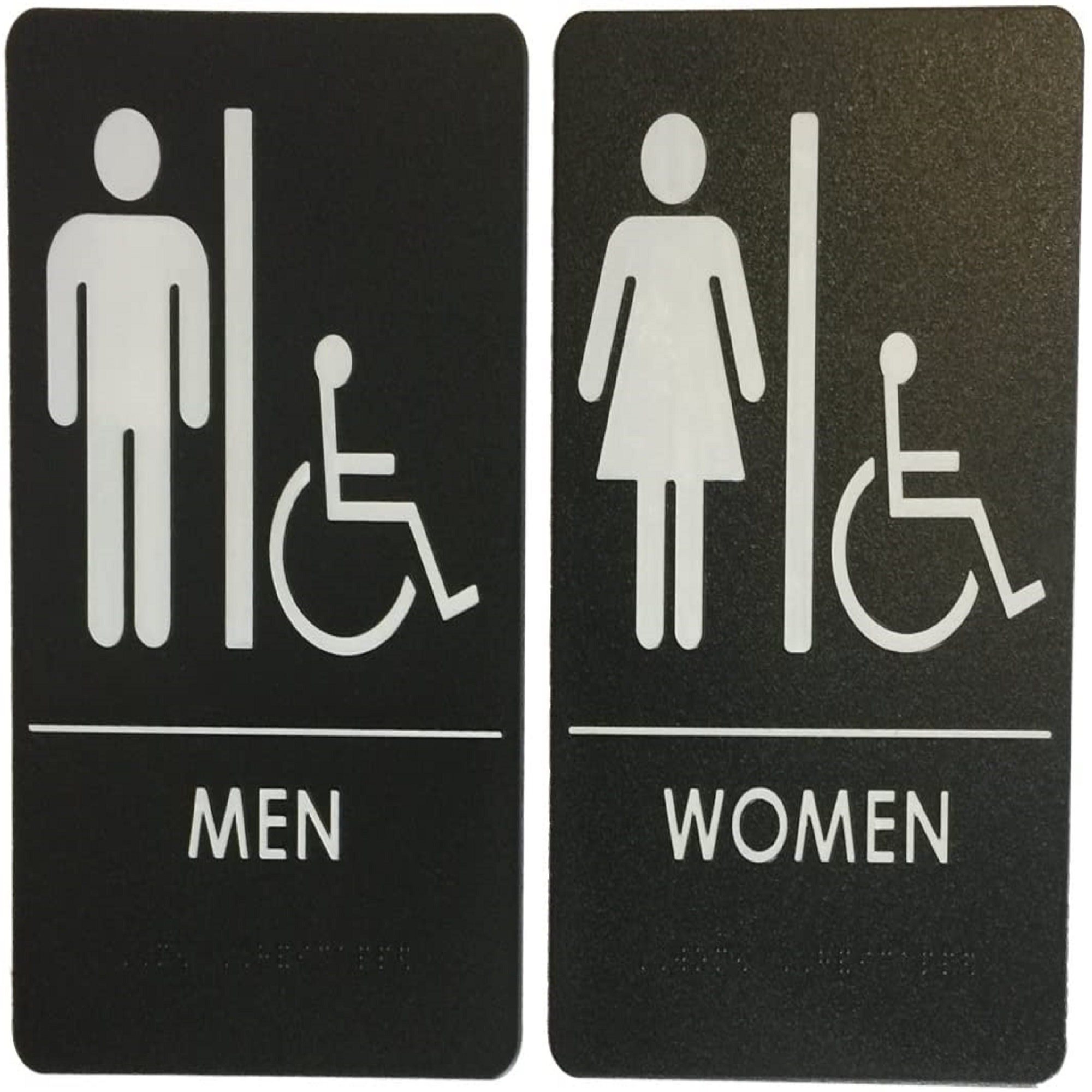 Restroom Sign, Men/women Restroom Sign With Wheelchair,bathroom Sign ...