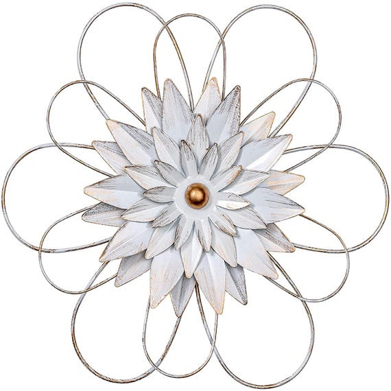 Metal Flower Wall Decor 13 Metal Floral Wall - Etsy