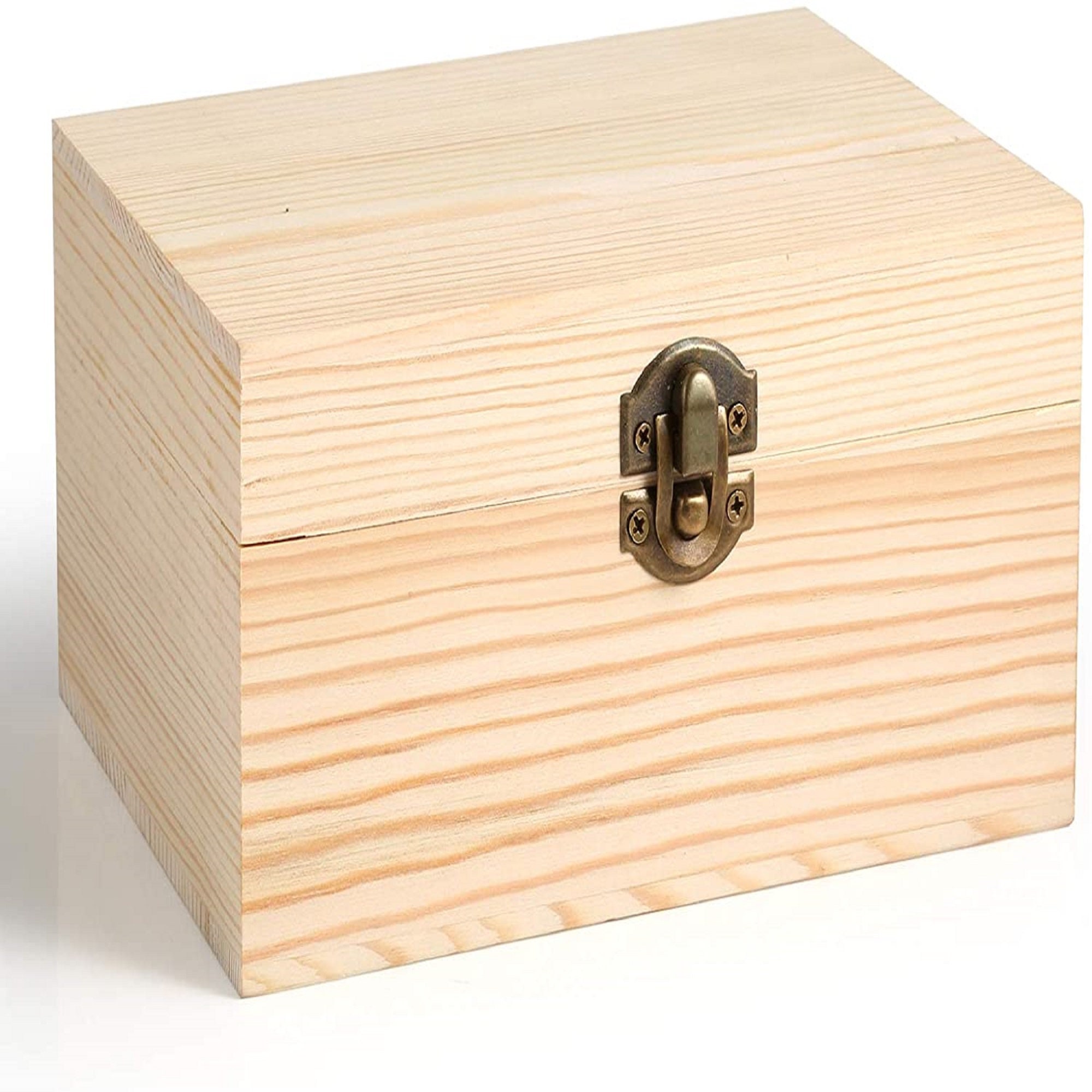 Wooden Chest Box-small Wooden Box, 6.7 X 5.1 X 3.1 Inch Natural Pine ...