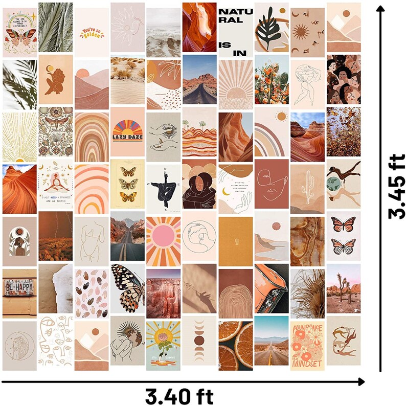 Wall Collage Kit Aesthetic Picturesbohemian Wall Decor for - Etsy