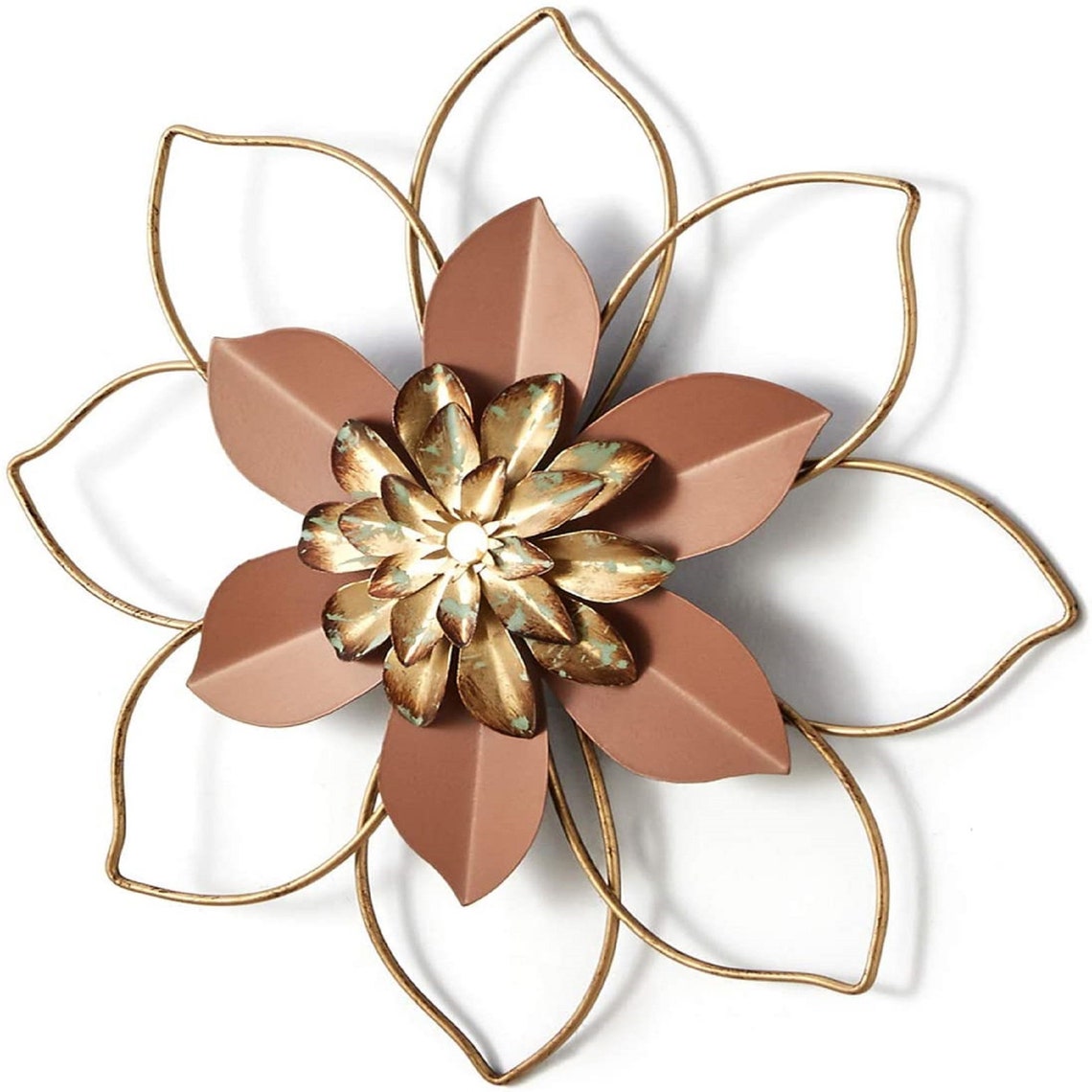 Metal Wall Flower-metal Floral Wall Decor Hanging Decorations,12 Inch ...