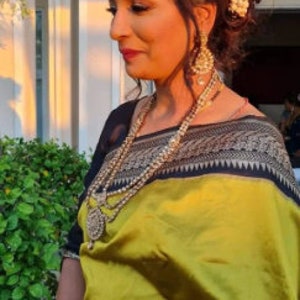 Exclusive Methi Yellow Saree South Indian Saree Wedding - Etsy