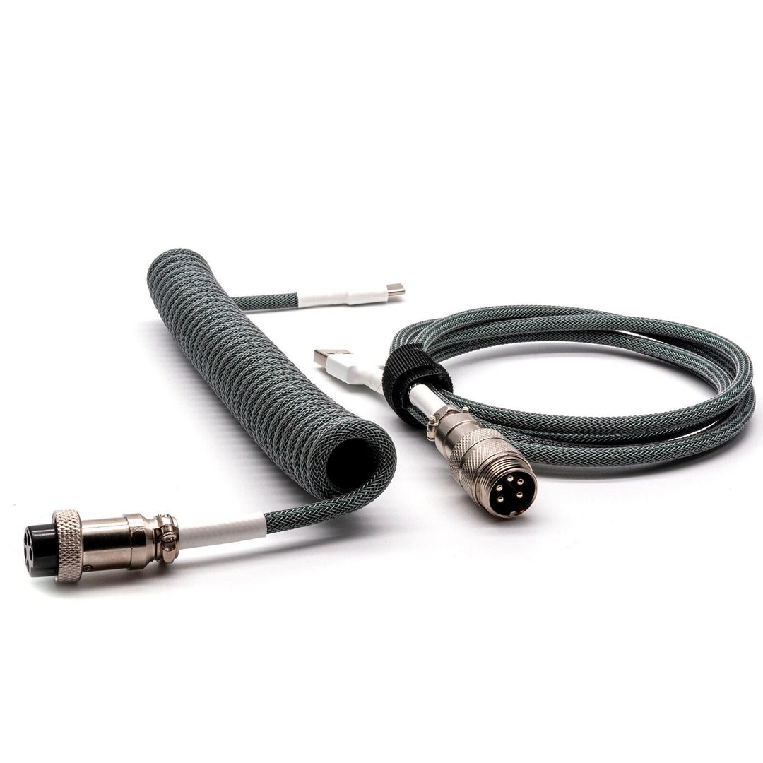Custom Coiled Type-c USB Cable for GMK Botanical Keyboard Aviator ...