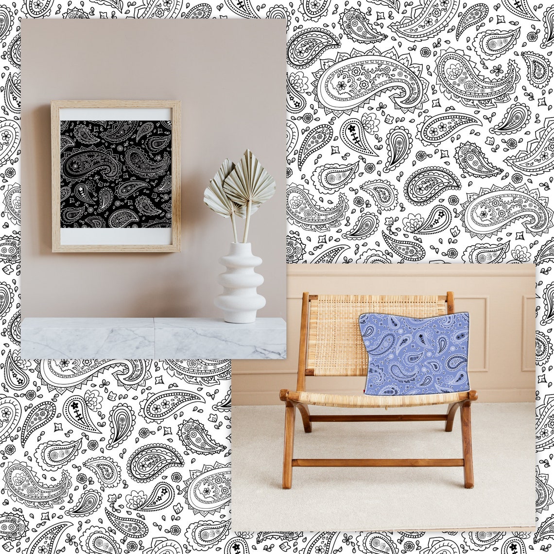 3 Beautiful Seamless Bandana Pattern 02 -transparent Background, PNG ...