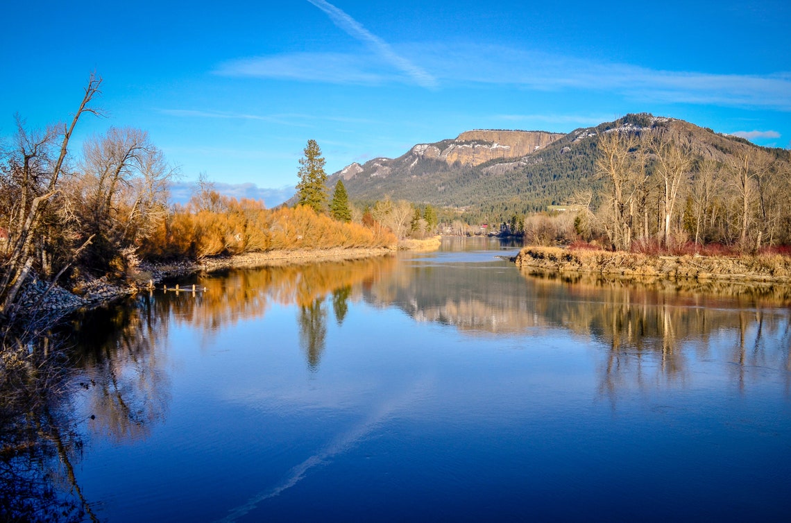 Enderby Cliffs and Shuswap River Print on Photo Paper Canvas - Etsy