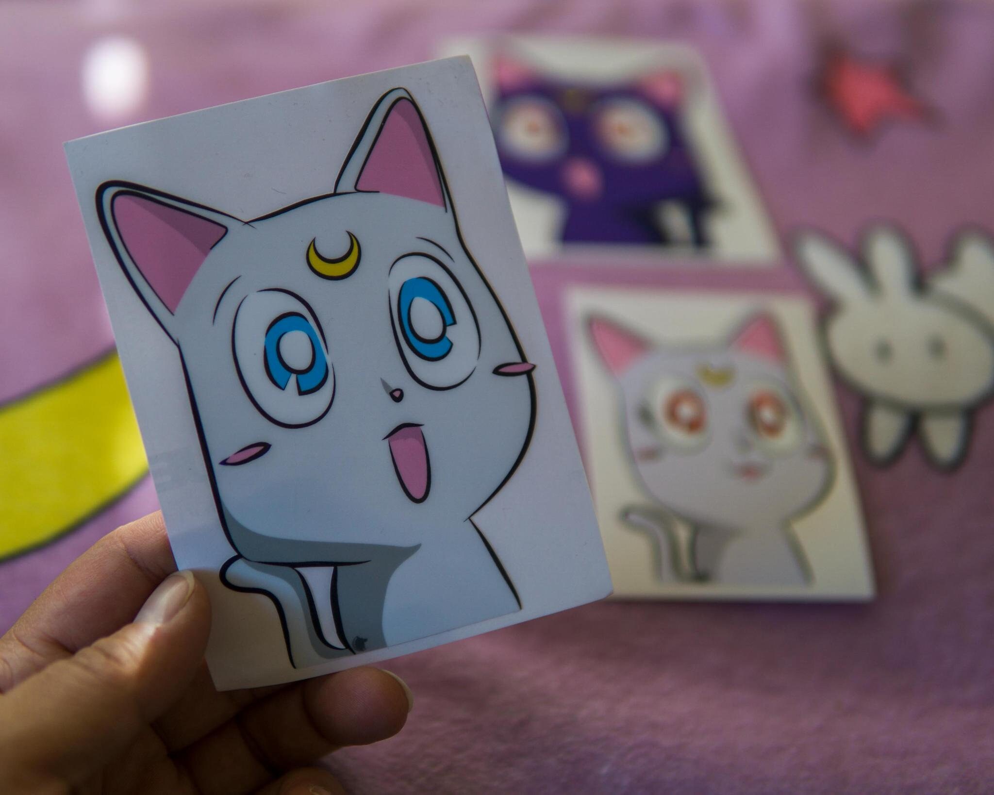 Sailor Moon Cat Peeker Sticker - Etsy