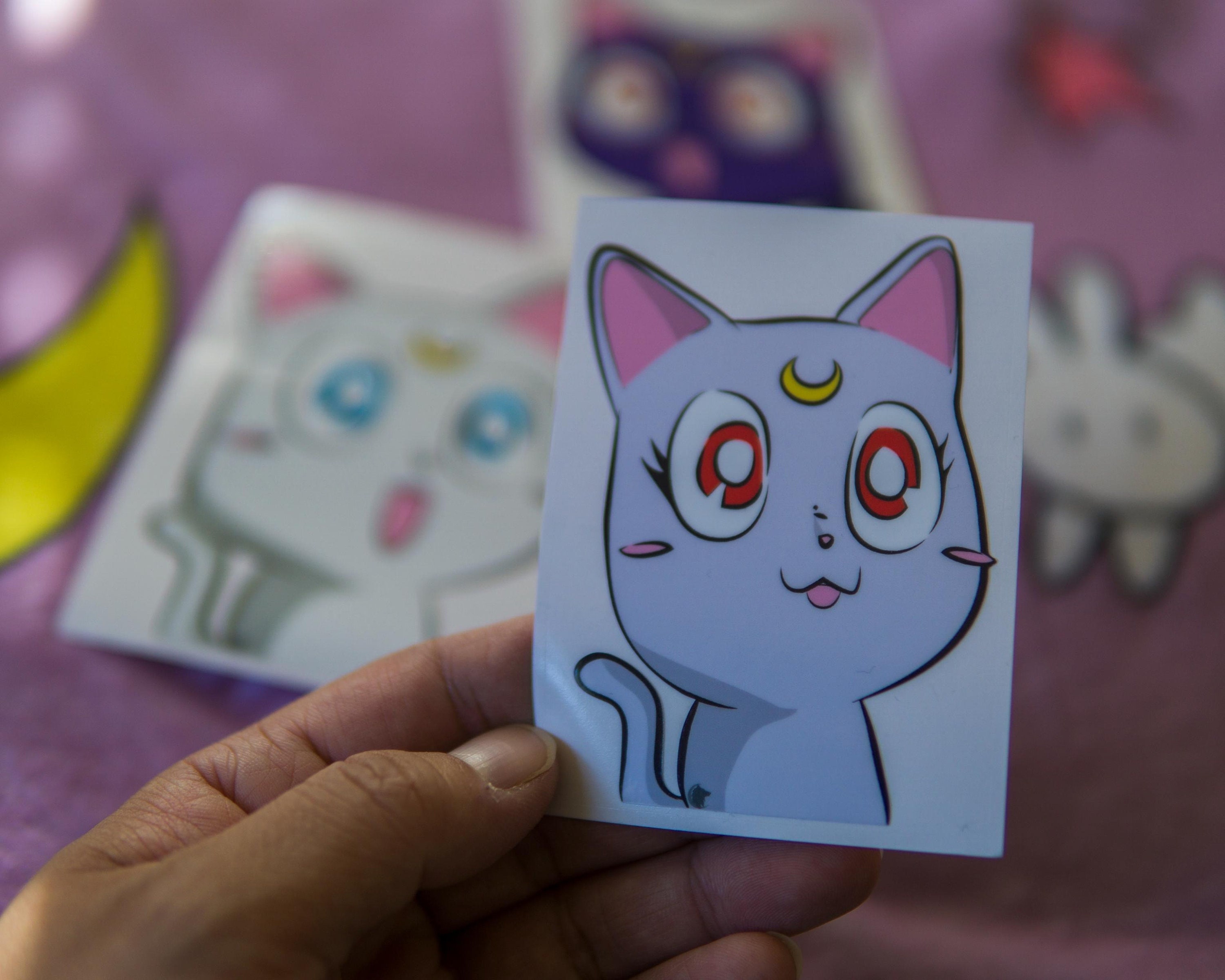 Sailor Moon Cat Peeker Sticker - Etsy
