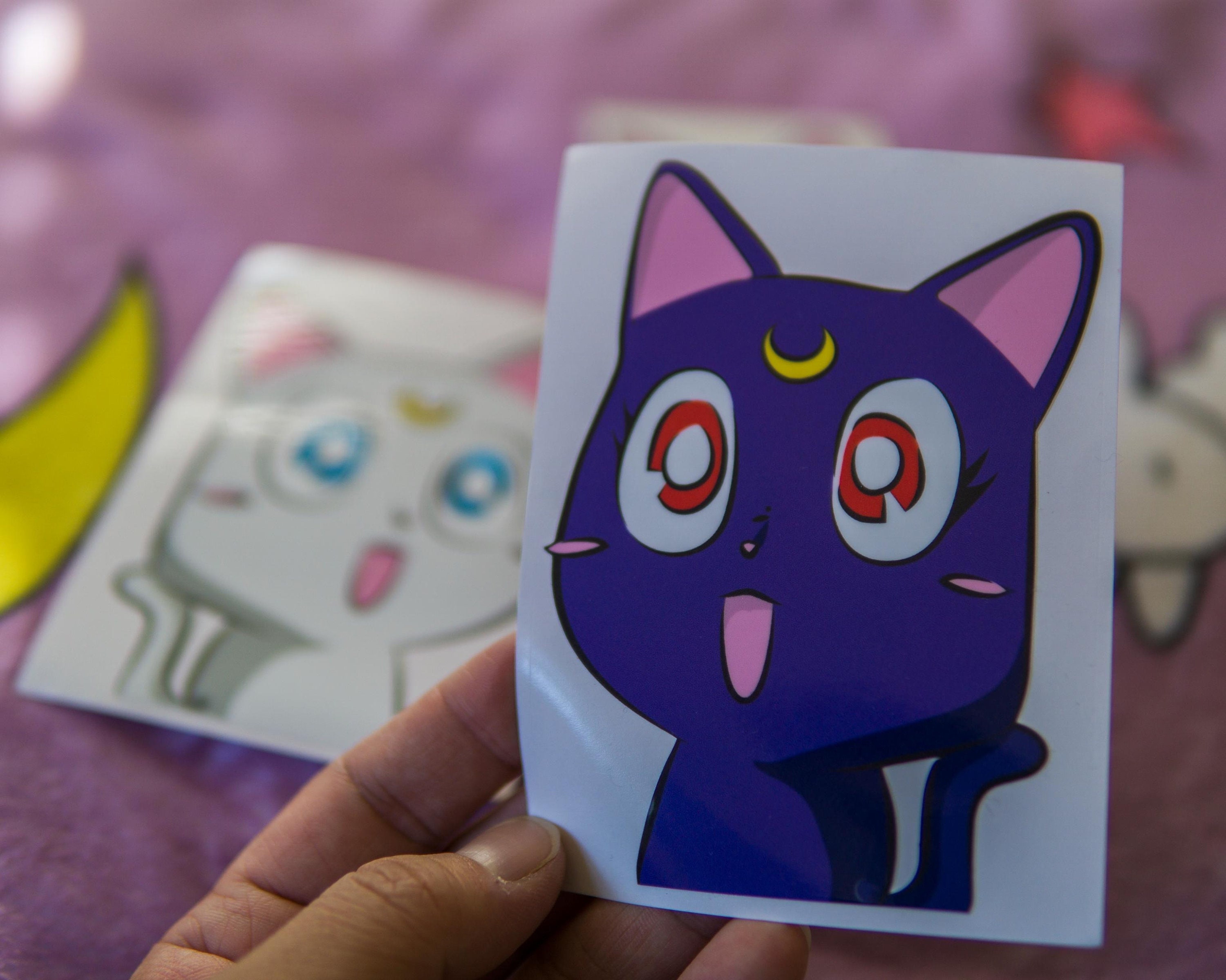 Sailor Moon Cat Peeker Sticker - Etsy