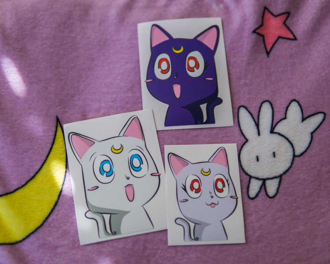 Sailor Moon Cat Peeker Sticker - Etsy
